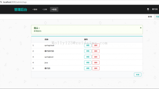 基于springboot+semantic-ui+mysql+thymeleaf开发小而美的个人博客网站-代码-最代码