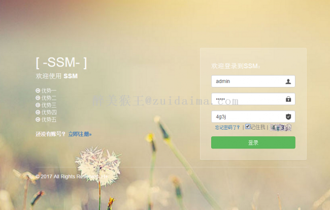 基于springspring Mvcmybatis开发ssm网站后台管理系统mybatis Generator支持简单代码生成 代码 最代码
