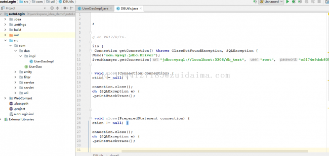 jsp+servlet+jdbc使用cookie做到系统用户自动登录的java web项目实例-代码-最代码