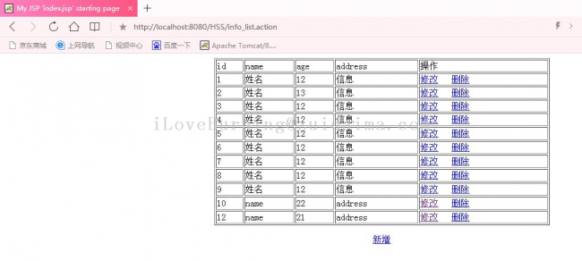 Springstruts2hibernatemysql框架整合开发完整的java Web增删改查项目入门实例 代码 最代码
