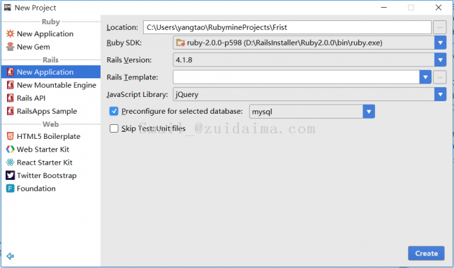 Ruby On Rails系列——第二节:gem安装和第一个ror程序 博客 最代码