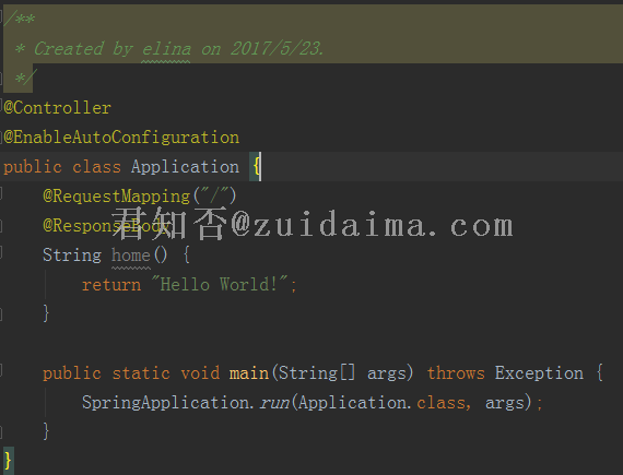 Spring Boot学习入门篇 Idea开发简单的hello World实例 博客 最代码