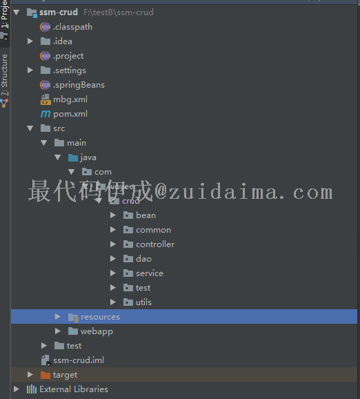 Mavenspring Mvcspringmybatisbootstrap整合开发入门crud项目实例 代码 最代码