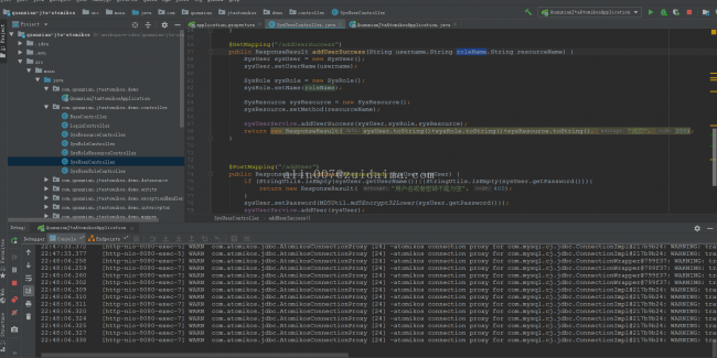 springboot+jta+atomikos实现两阶段提交分布式事务的管理-代码-最代码