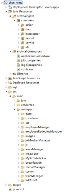 s2sh(struts2+spring+hibernate)框架搭建人力资源网站后台管理系统-代码-最代码
