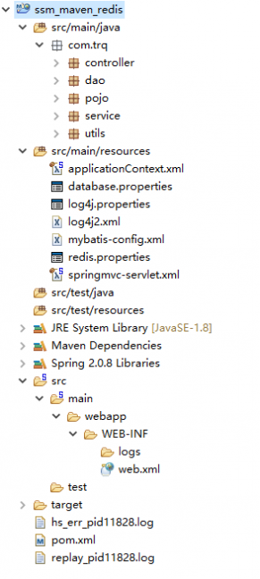 SSM+maven+redis整合小项目-代码-最代码