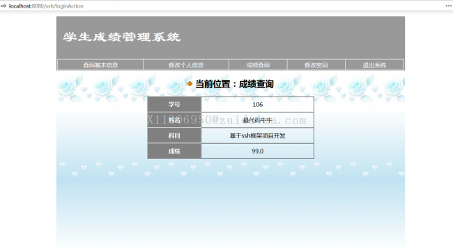 s2sh开发java web学生成绩管理系统myeclipse+mysql-代码-最代码