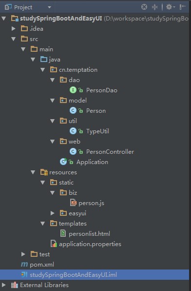 Intellij Idea下springbootmavenspringdata Jpaeasyui整合实现增删改查及分页入门项目实例
