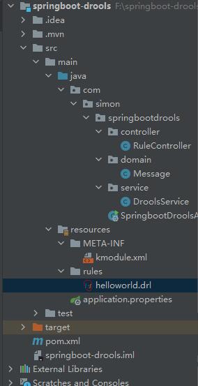 Springboot整合drools极简入门实例 Drools规则引擎入门实例 代码 最代码