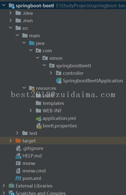 spring boot集成beetl极简入门实例-代码-最代码