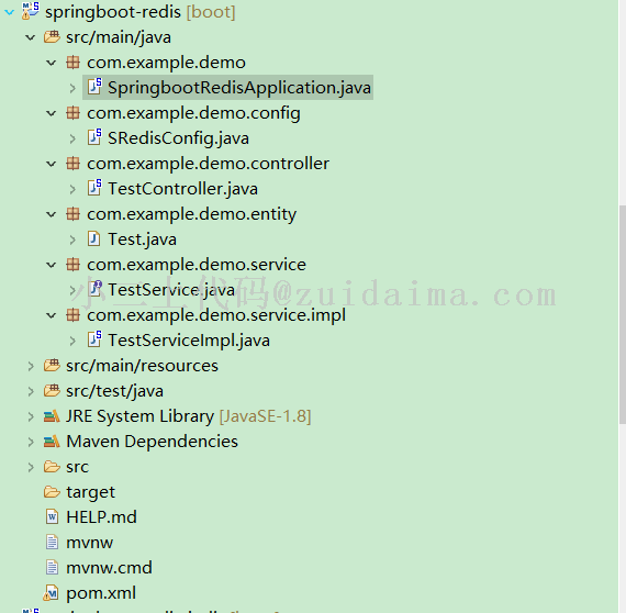 Springboot214整合redis、jedis通过注解形式,进行简单的字符串数据类型的增删改查 代码 最代码