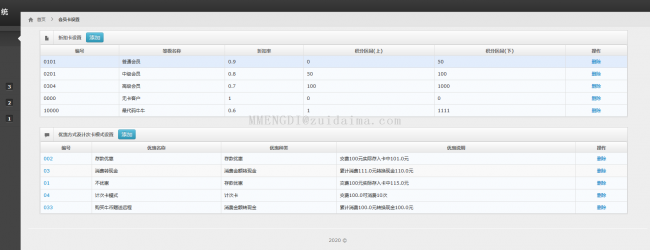 Ssh框架mysql数据库开发java Web会员积分消费管理系统 代码 最代码