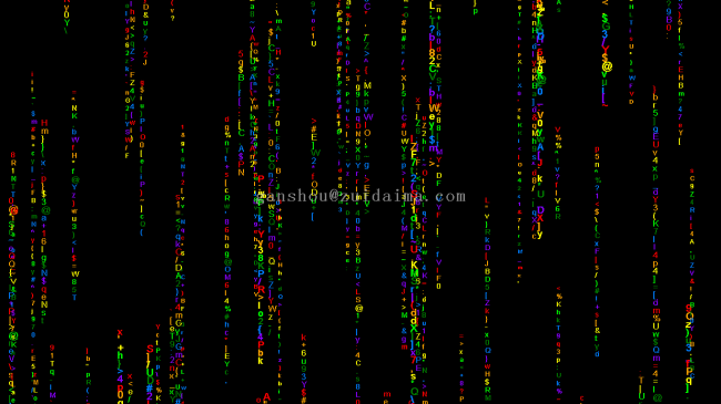 Java Swing开发下雨的字符特效，binaryrain附源码 代码 最代码