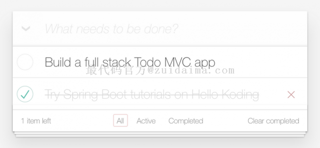 Spring Boot整合vuejsspring Data Jpa实现待办事项todo项目实例 代码 最代码