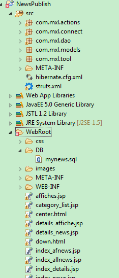 Strutshibernate+mysql的新闻发布管理系统后台前台 代码 最代码
