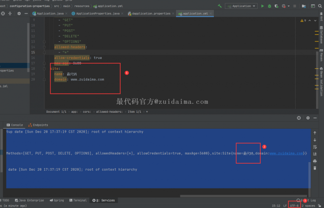 Spring Boot演示configurationproperties标注实现自定义配置属性的实例 代码 最代码