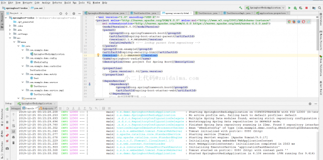 Springboot214整合redis、jedis通过注解形式,进行简单的字符串数据类型的增删改查 代码 最代码
