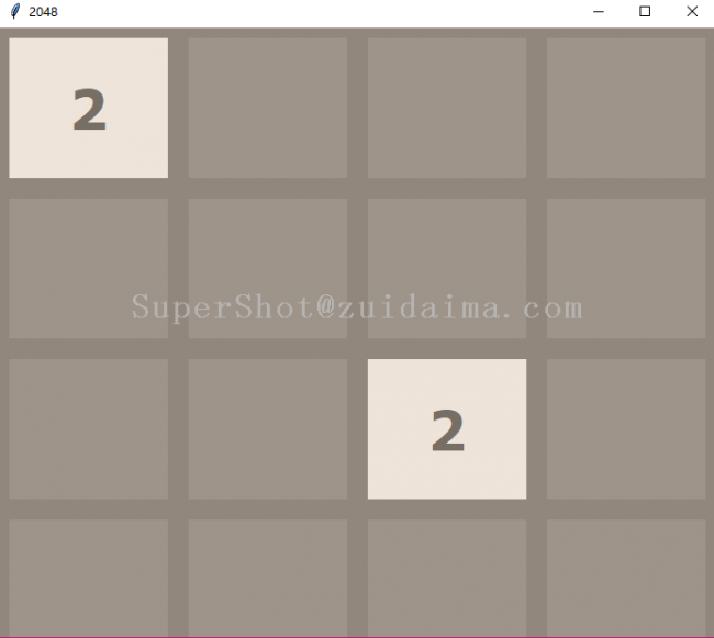 python语言开发的2048小游戏-代码-最代码